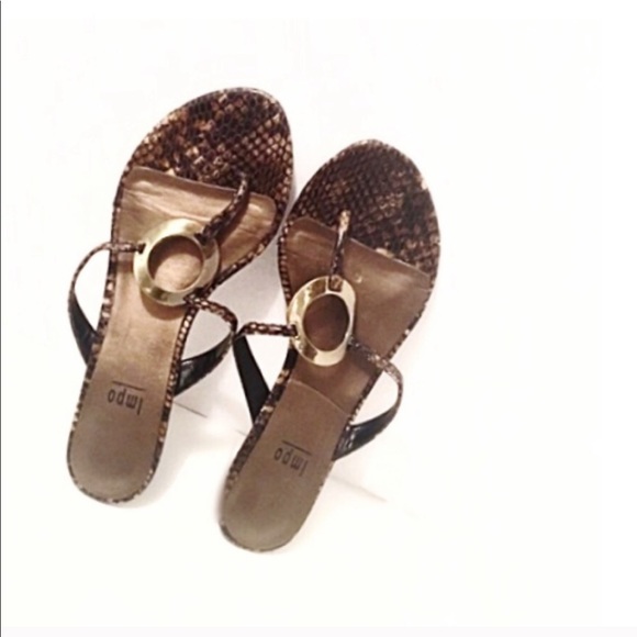 Impo | Shoes | Impo Faux Snake Skin Python Embossed Print Sandal | Poshmark